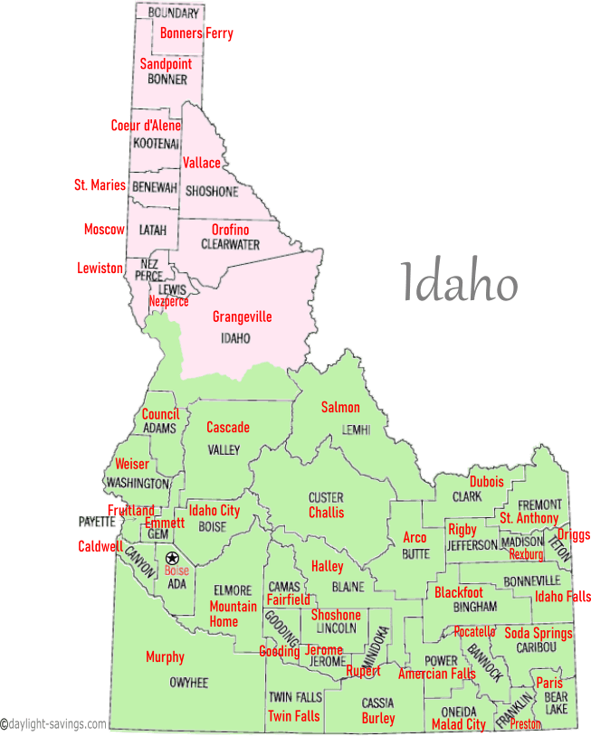 Idaho Time Zone Map Equipmentwolf